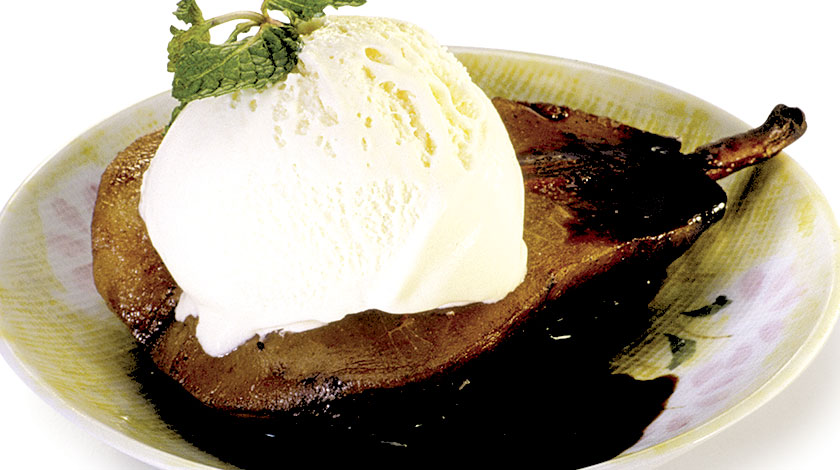 Balsamic Glazed Pears with Vanilla Ice Cream | Thrifty Foods Recipes
